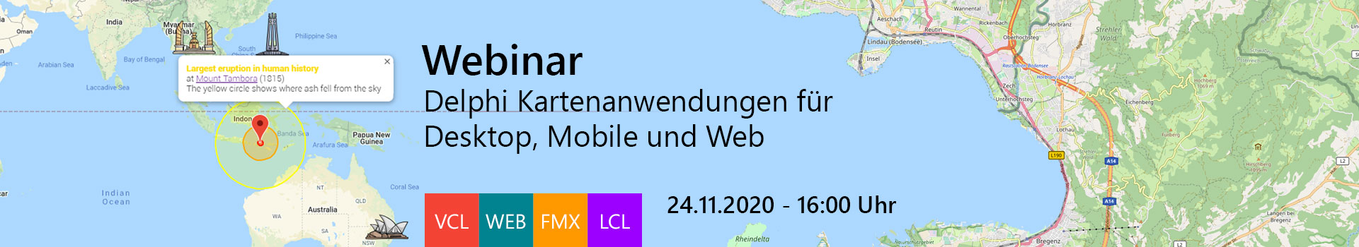 Embarcadero Webinar: Delphi Kartenanwendungen für Desktop, Mobile und Web